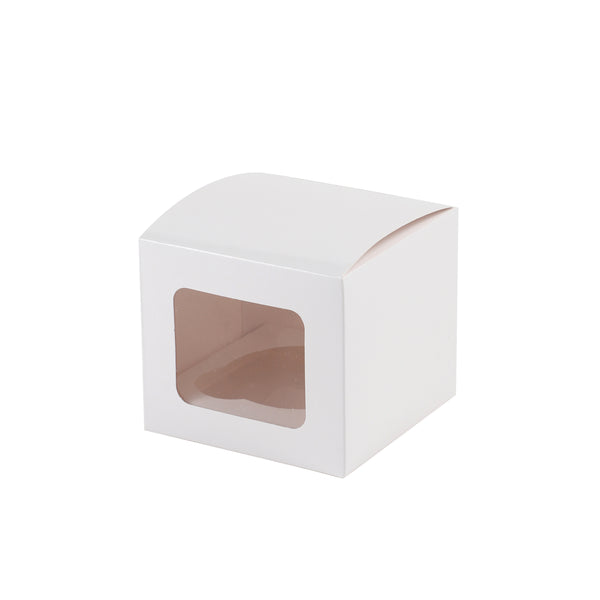 Plain White Cupcake Box - 1 Cake - tradingmadeeasy.co.uk